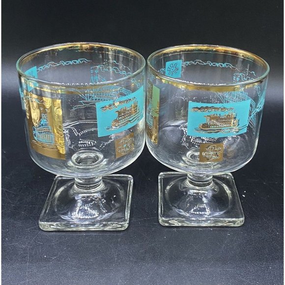 Libbey | Dining | 2 Libbey Cordial Southern Comfort Riverboat Steamboat ...